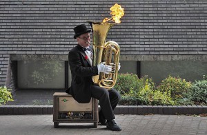 The incredible fire-breathing tuba on London’s South Bank
